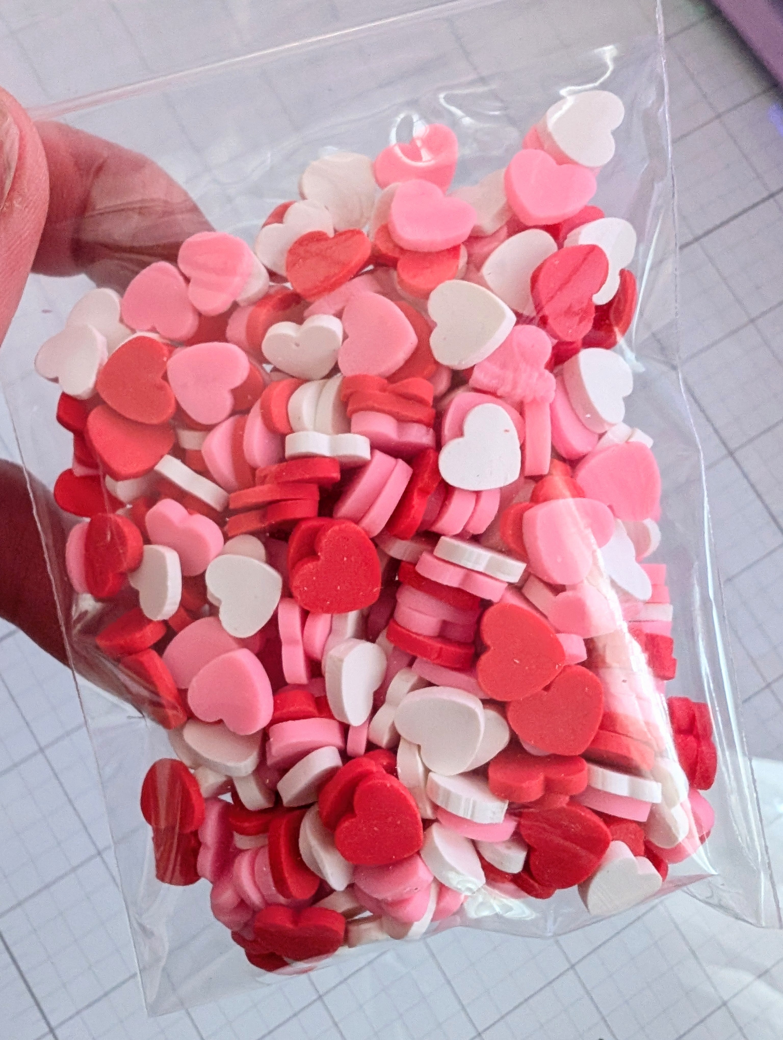 Hearts XL Poly Clay Confetti – FancifulChaos