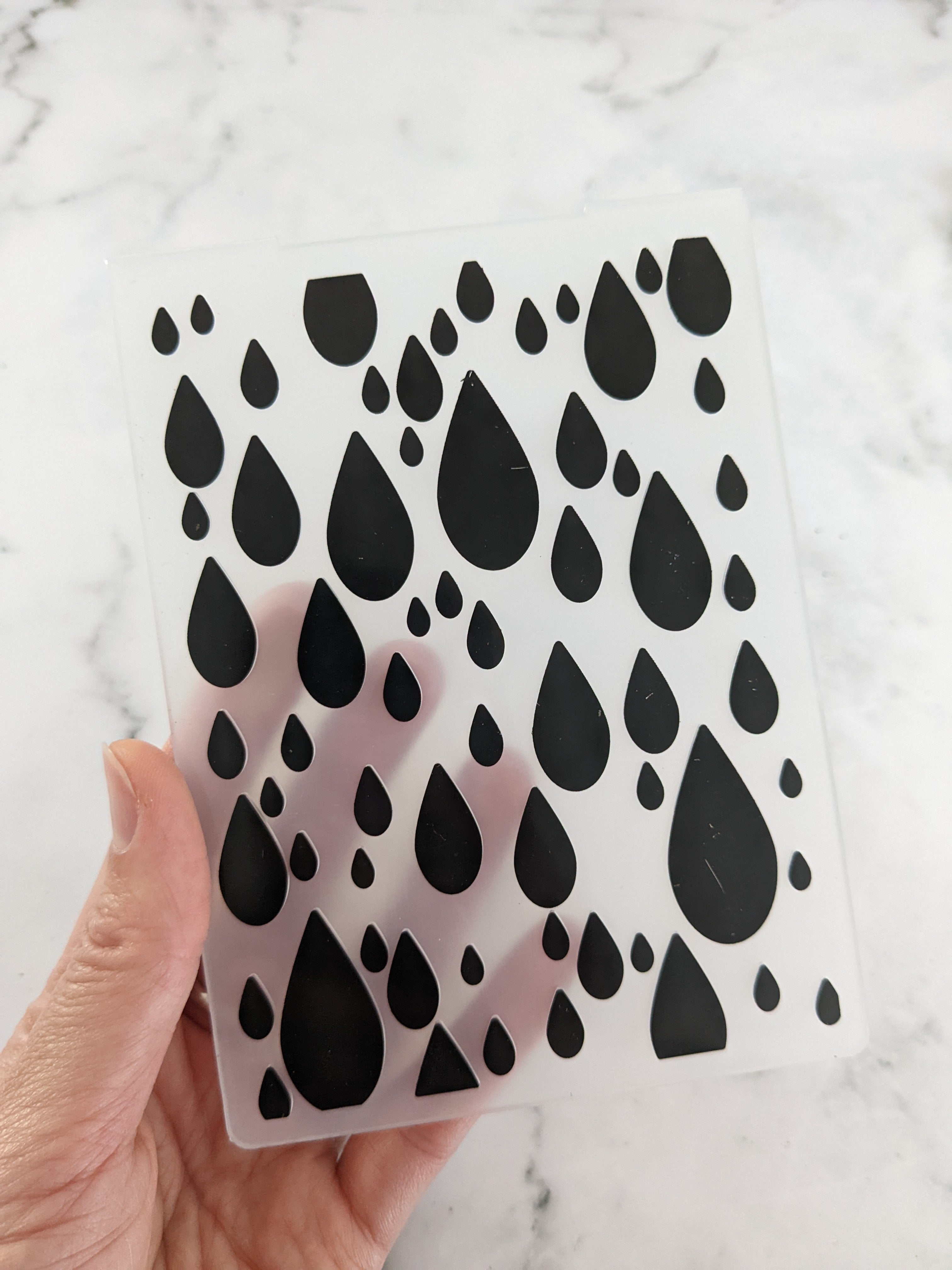 Raindrops Embossing Folder – FancifulChaos