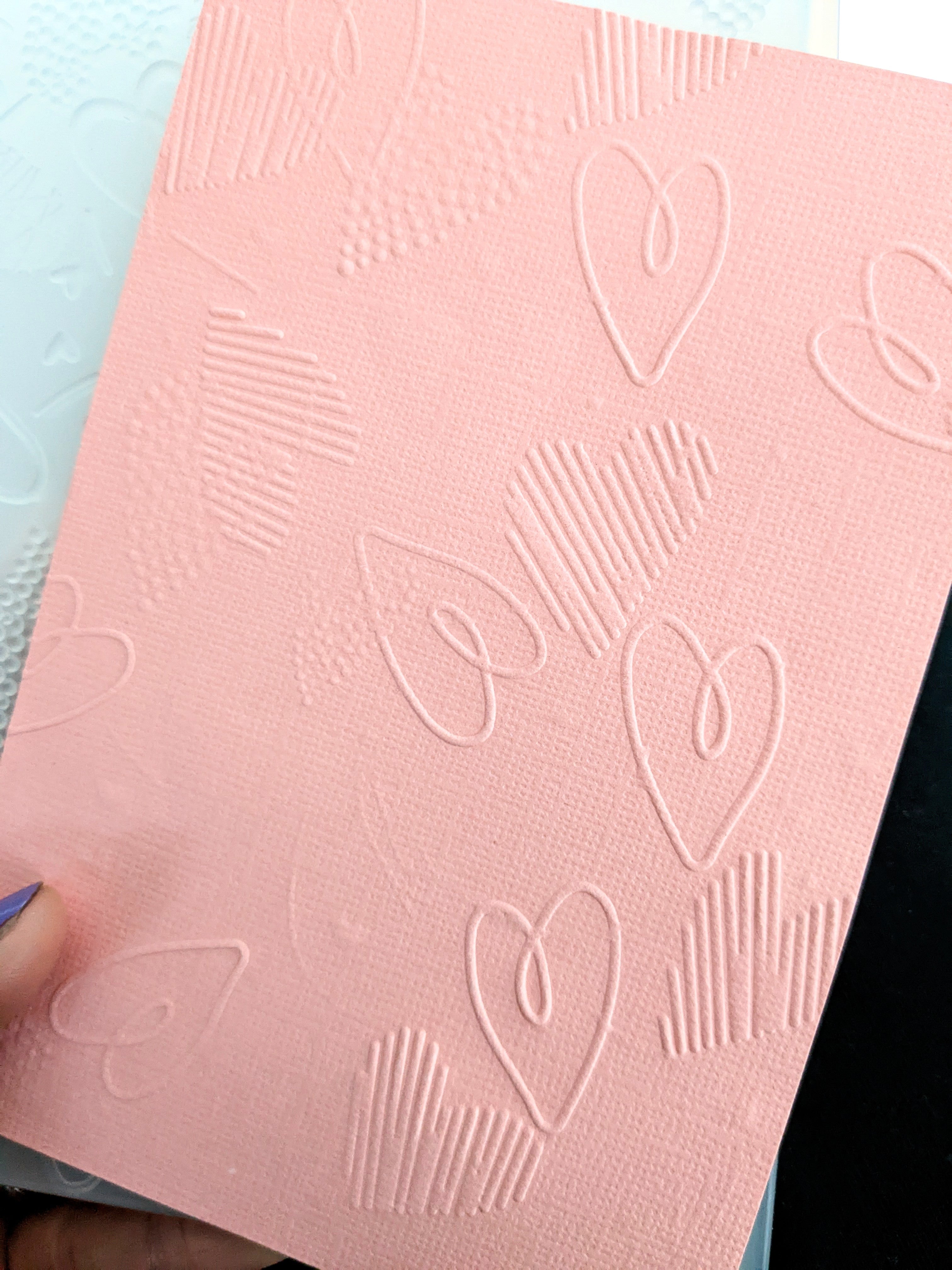 Scribble Hearts Embossing Folder – FancifulChaos